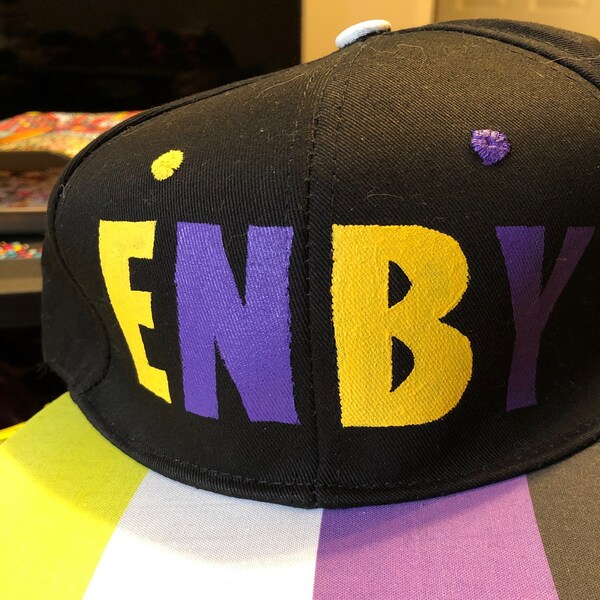 Nonbinary Pride Snapback Hat - Nonbinary Snapback, Nonbinary Hat, Transgender Hat, Nonbinary ...