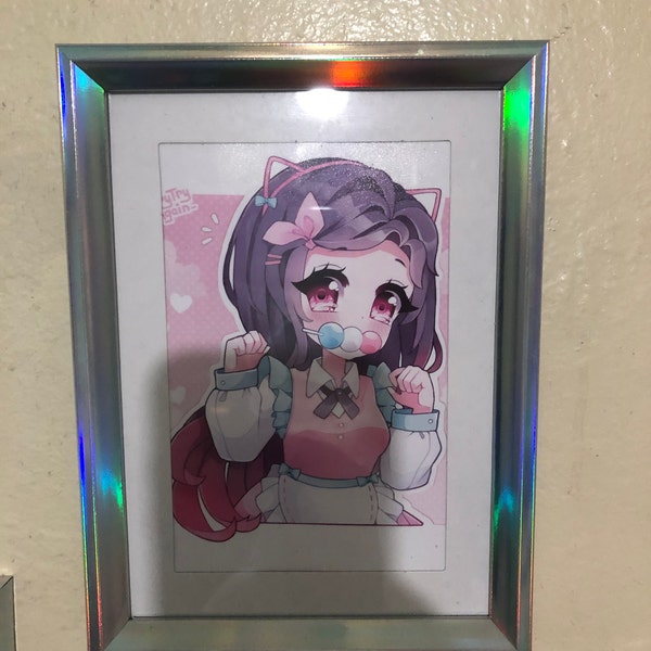 Kawaii Anime Girl Prints: Pastel Chibi Art, Polaroid Style (5.5 X 4.5 ...
