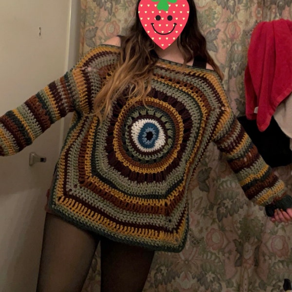 Eye Sweater Pattern | Crochet Eye Sweater | Advanced Pattern | PDF File ...