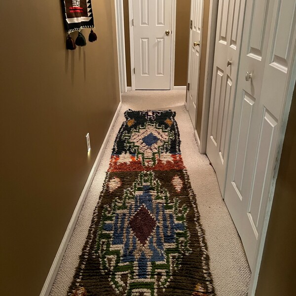Soft GREEN WOOL Living Room ,berber Grid Pattern Rug ,stunning Moroccan ...