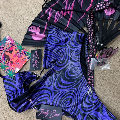 Icey Boo Bandeau Top and Skirt/ Holographic Festival Outfit/ Sparkly ...