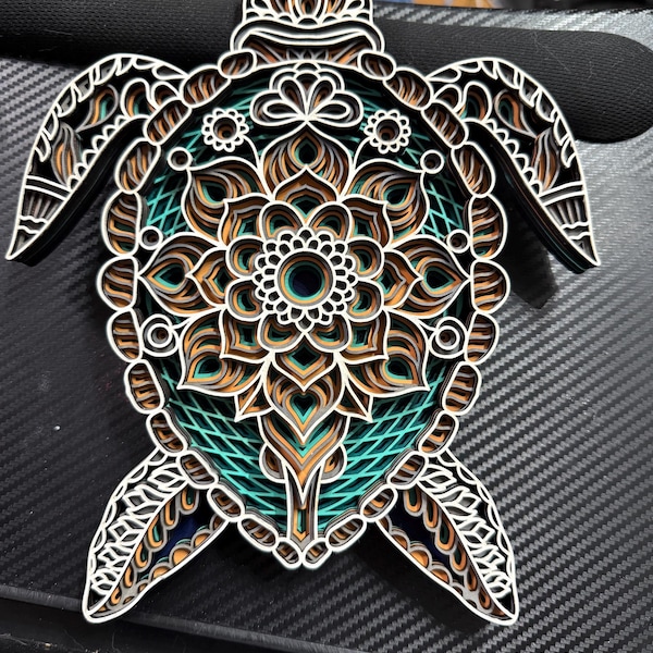 Turtle Multilayer SVG. Laser Cut File. Layer Construction. Plywood ...