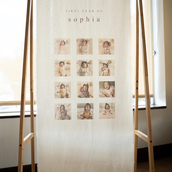 Baby's First Year Photo Banner, 1st Birthday Backdrop - Etsy