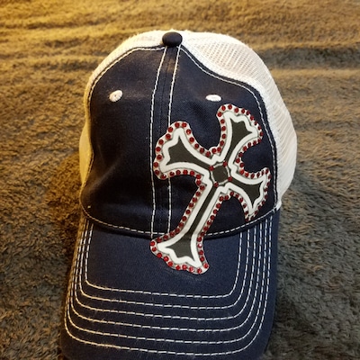 Cross Hats Rhinestone Cross Mesh Trucker Caps Many Colors Available ...