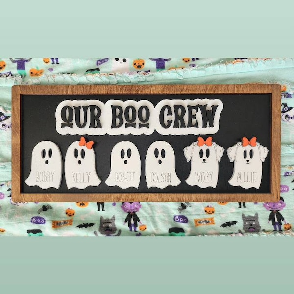 Personalized Ghost Family Sign, Halloween Decor - Etsy