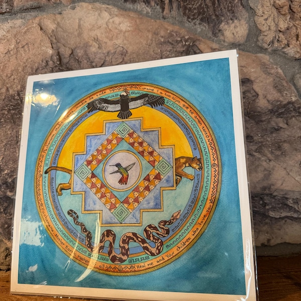 Chakana Canvas Print: Inca Andean Cross, Pachamama Art (12"x12") - Etsy
