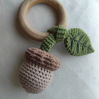 My Acorn Rattle Crochet Pattern PDF in English US Terms French - Etsy