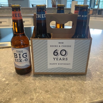 60th Birthday Beer Labels Cheers to 60 Years 60th Birthday for Men 60th ...