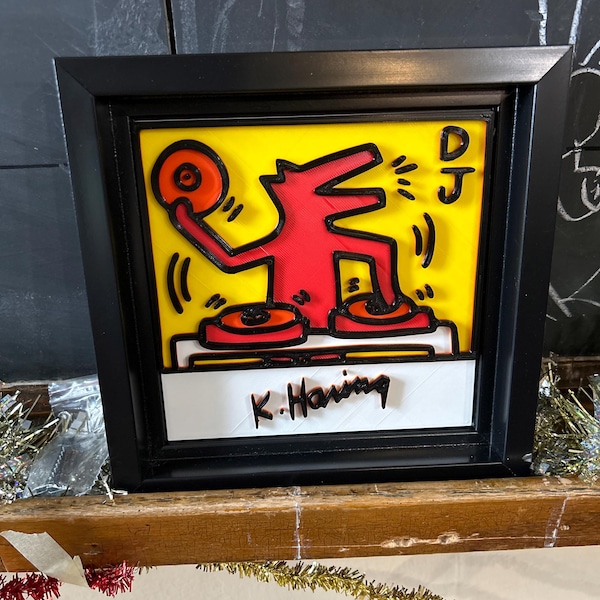 Keith Haring Two Dogs Art: Decoração impressa em 3D - Etsy Portugal