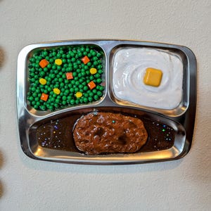 Retro School Lunch Wall Sculpture /pop Art/ Kitschy/ Glitter/ Fake Food ...