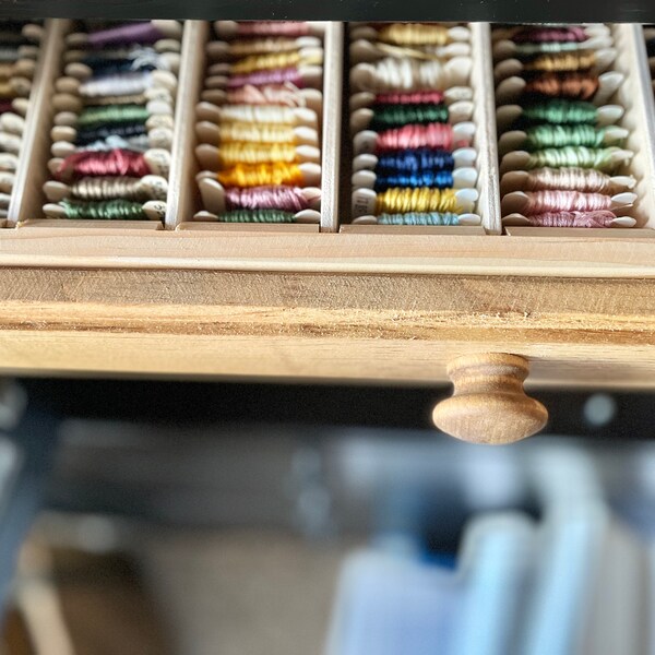 Floss Cross Stitch Cabinet 5 Drawer Unit. One of a Kind Special - Etsy