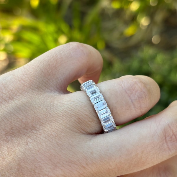 3CT Princess Cut Simulated Stone Wedding Ring / Hidden Halo Bridal ...