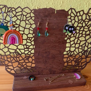 Earring Holder Handmade From Wood Display for Studs Post Dangle ...