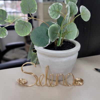 Name Plate, Wire Name Tag, Standing Desk Name, Decor Name, Custom Name ...