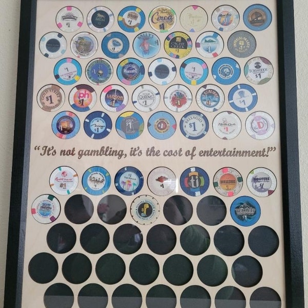 Poker Chip Frame Display Insert Only Living the Dream Fits 36 Harley ...