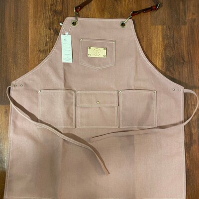 Personalized Utility Bib Neck Leather Straps Restaurant Barista Cafe ...