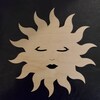 Sun With Face Shape, 3" - 20", Laser Cut Sun Shape, Unfinished Wood ...