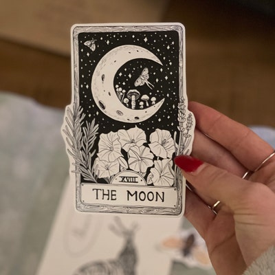 The Moon Tarot Card Illustration Art Print // A5 5.8 X - Etsy