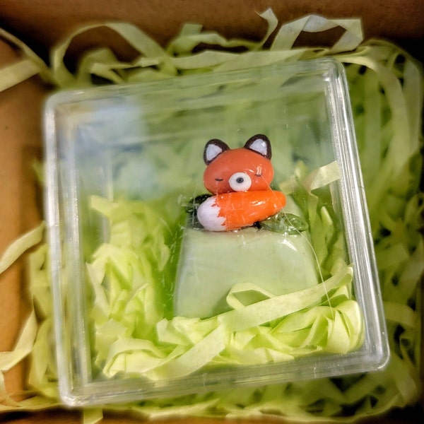 Fox Artisan Keycap | Fox Keycap | Cute Keycaps | Handmade | Animal ...