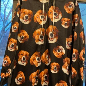 Custom Print Pajamas With Dog Photo Personalized Paw Print Pjs Couple ...