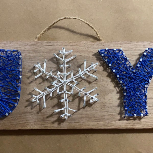 12" X 5" Winter Joy String Art Kit | DIY Adult Christmas Craft Project ...