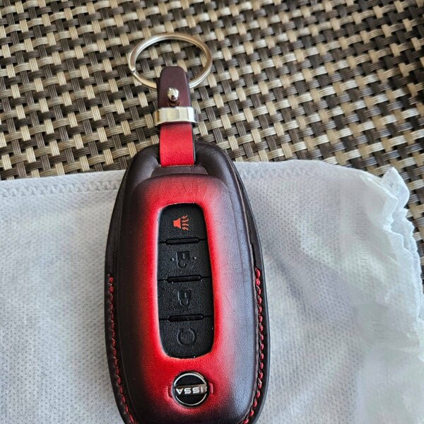 Toyota Corolla Cross Key Fob Cover (patina), Handcarft Leather Key Case ...