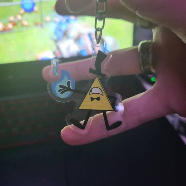 Bill Cipher Keychain - Etsy