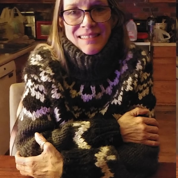 Christmas Chunky Wool Sweater in Nordic Style Made by Molimarks - Etsy