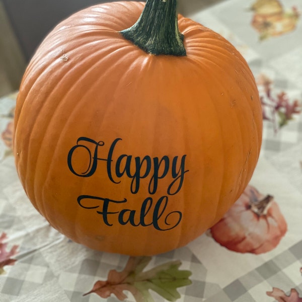 Pumpkin Decals Happy Fall Decal Boo Decal Vinyl Decals Halloween Decor ...