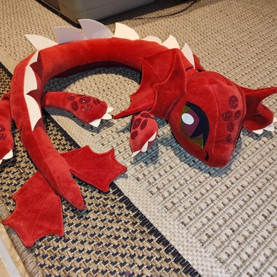 Neck Dragon Plush Sewing Pattern .pdf Tutorial Posable Wearable ...