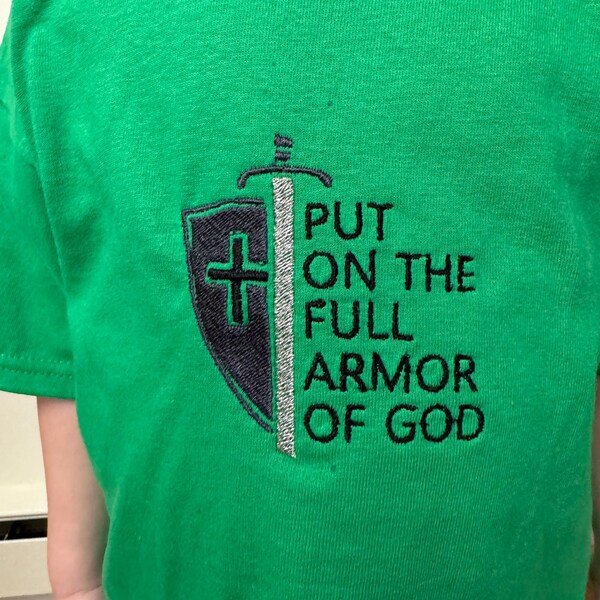Christian Embroidery Design Put on the Full Armor of God Embroidery ...