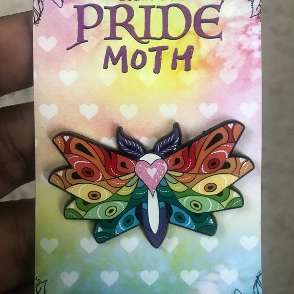 Pride Moth Enamel Pin - Etsy