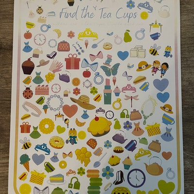 Tea Party Find the Tea Cup Game Digital Printable - Etsy