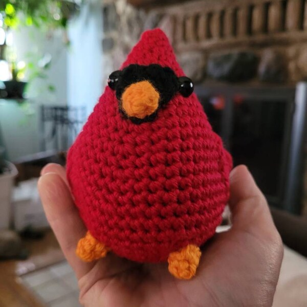 Chubby Cardinal Pattern - Bird Amigurumi - Easy Beginner Crochet ...