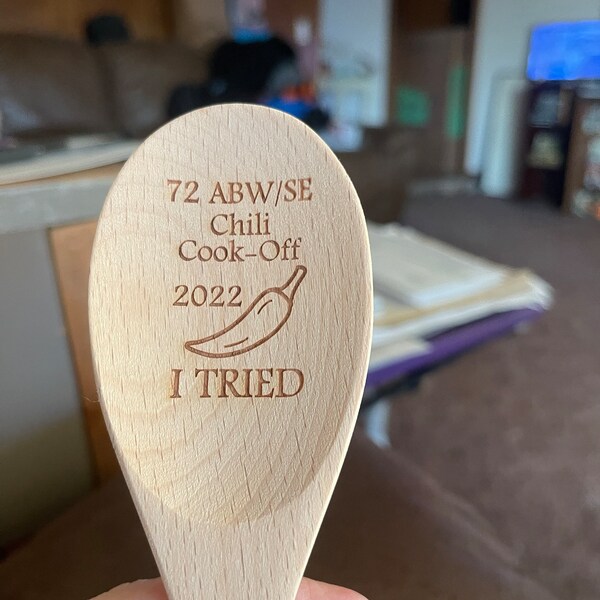 Chili Cookoff Spoon - Chili Cook-off Wooden Spoon - Personalized Chili ...