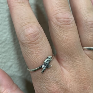 Raven Ring Sterling Silver Crow Ring Silver Raven Ring Witch Ring Bird ...