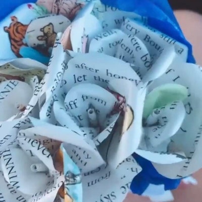 Alice's Adventures in Wonderland Book Paper Flower Bouquet Made From ...