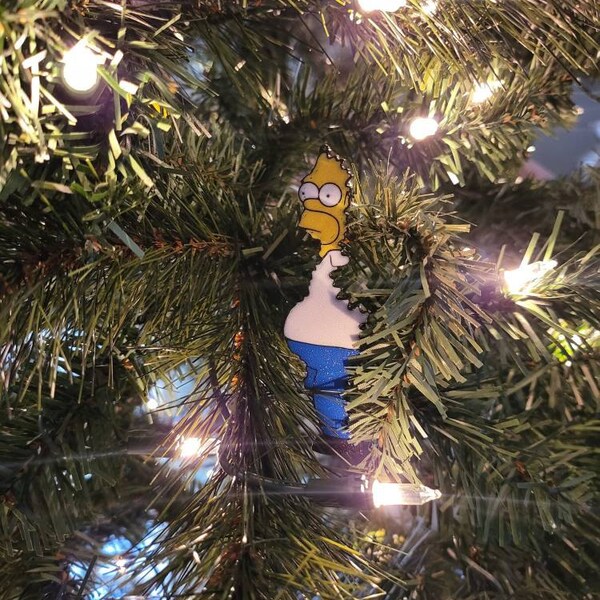 Homer Simpson Fading Into Bushes Christmas Ornament Pendant - Etsy