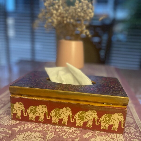 Handmade Wooden Jewelry Make up Box Keepsake Box GEISHA 6 Red Oriental ...