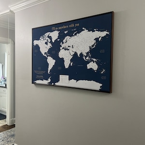 Personalized World Map, Custom Push Pin Map on Canvas, Travel Gift for ...