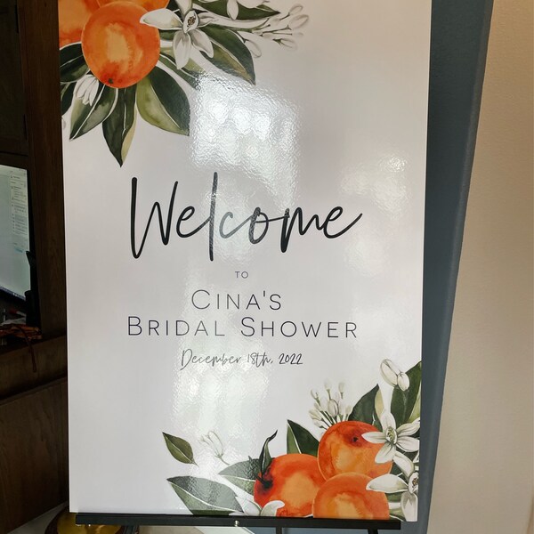 Citrus Welcome Sign, Welcome Poster, Printable Welcome Sign, Orange ...