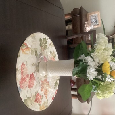 Round Table Topper Centerpiece Mat Multicolor Jacobean Floral Jacquard ...