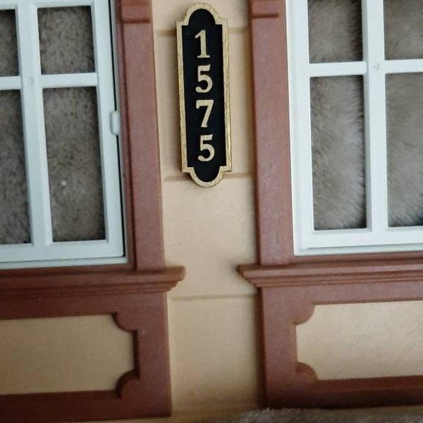 Miniature Dollhouse Custom Address Sign, Doll House Accessories, 1:12 ...