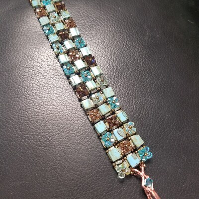 Twin Tiles Bracelet Tutorial Beadweaving Pattern for Duo or Twin Beads ...