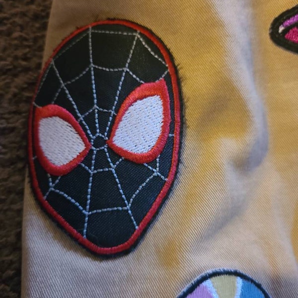 Spider-man Head Mask Iron-on Embroidered Patch, Patches, Pins, Vinyl ...