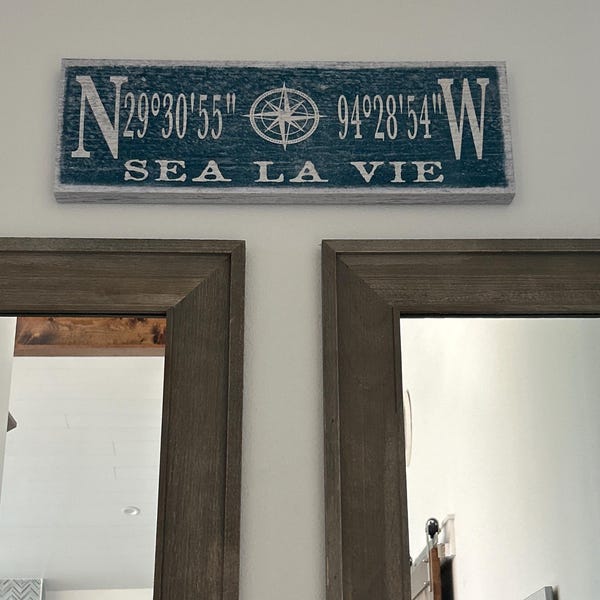 Nautical Flag Welcome Sign, Coastal Wall Decor Sign, Vintage Nautical ...