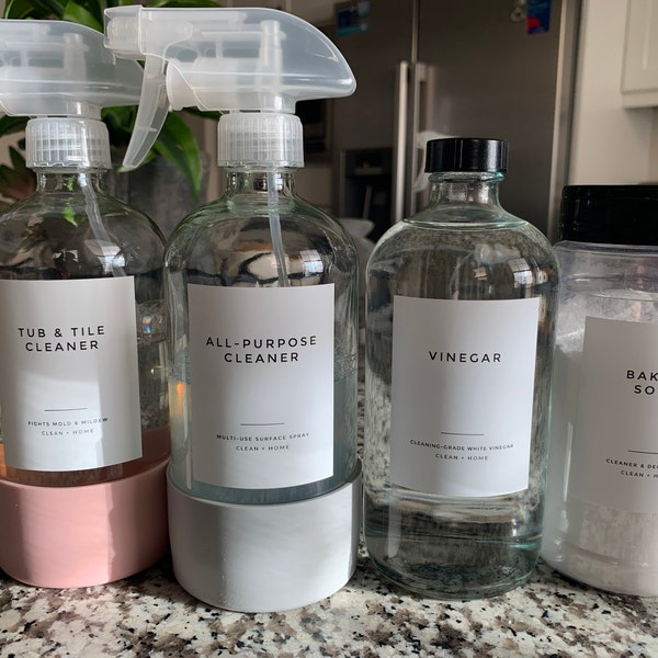 Clean+home Cleaning and Laundry Labels • Water and Oil Resistant ...