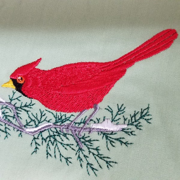 Red Cardinal Bird Machine Embroidery Design - - Etsy