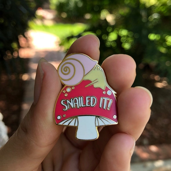 Snailed It Enamel Pin - Snail Pin - Etsy