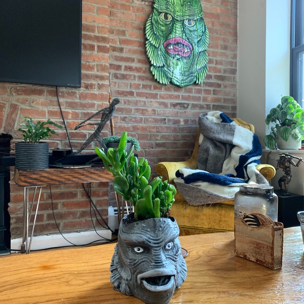 Classic Monsters Succulent Planter Pot, Hand Sculpted, Painted! - Etsy